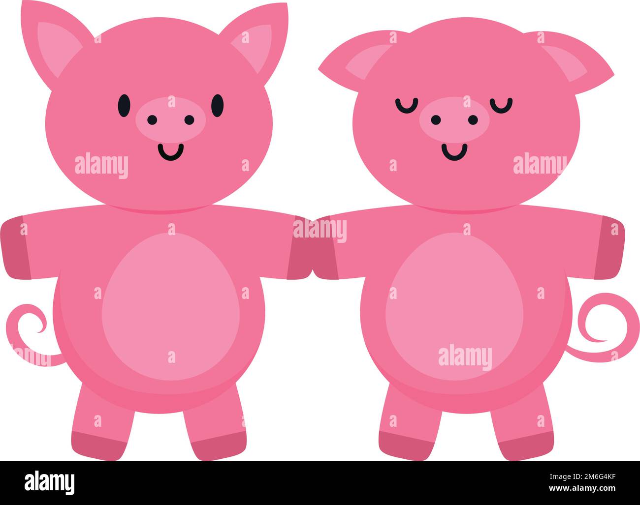 Cute little pigs vector Cut Out Stock Images & Pictures - Alamy