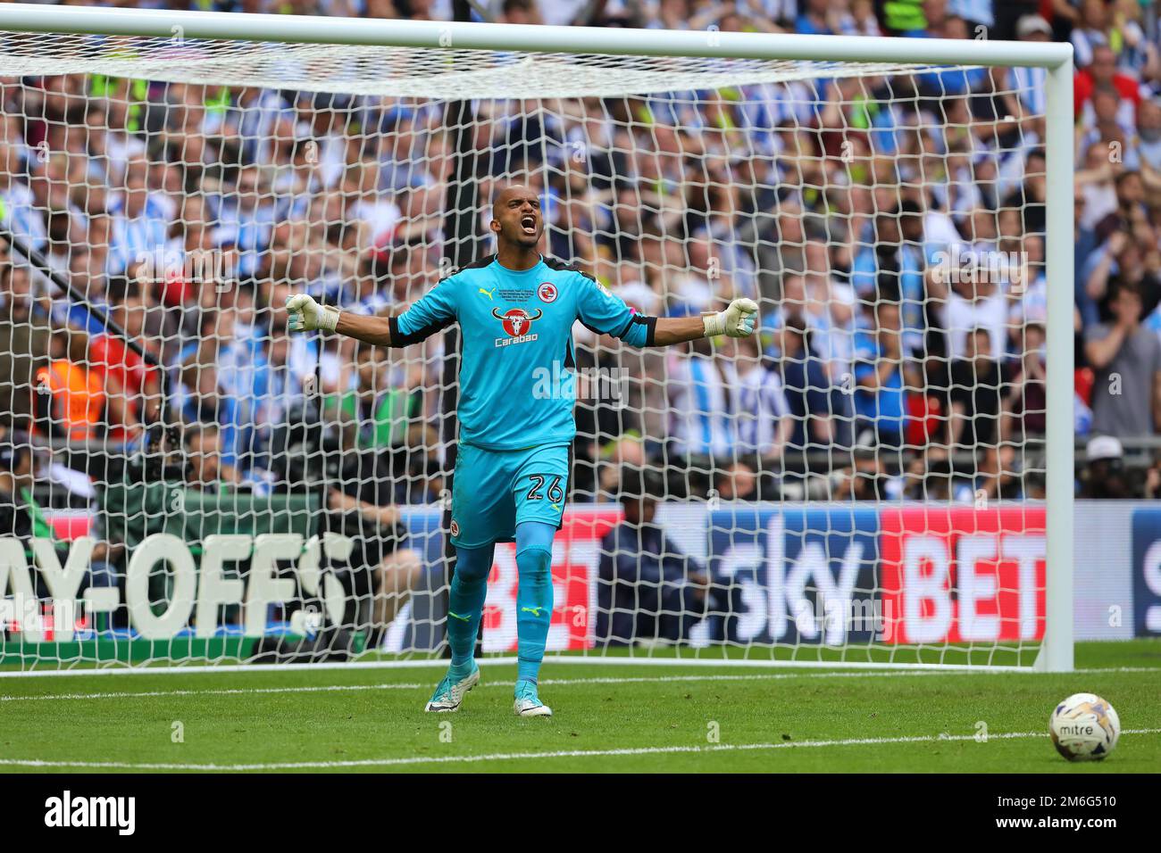 Ali Al-Habsi of Reading reacts after saving a penalty in the shoot-out ...