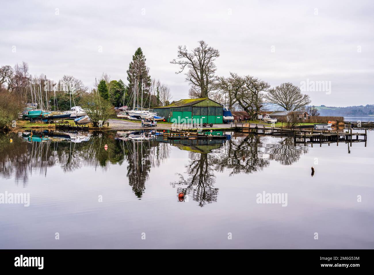 Balmaha Boat Yard where you can catch the ferry to Inchcailloch Island ...