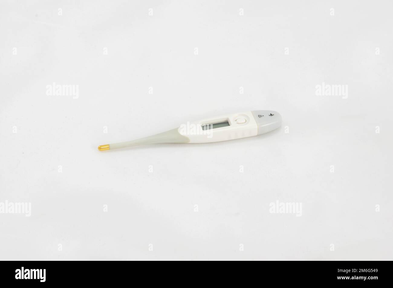 Doctor measuring temperature digital thermometer hi-res stock ...