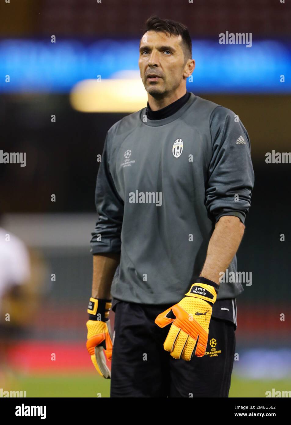 Gianluigi Buffon of Juventus - Juventus training ahead of the UEFA ...