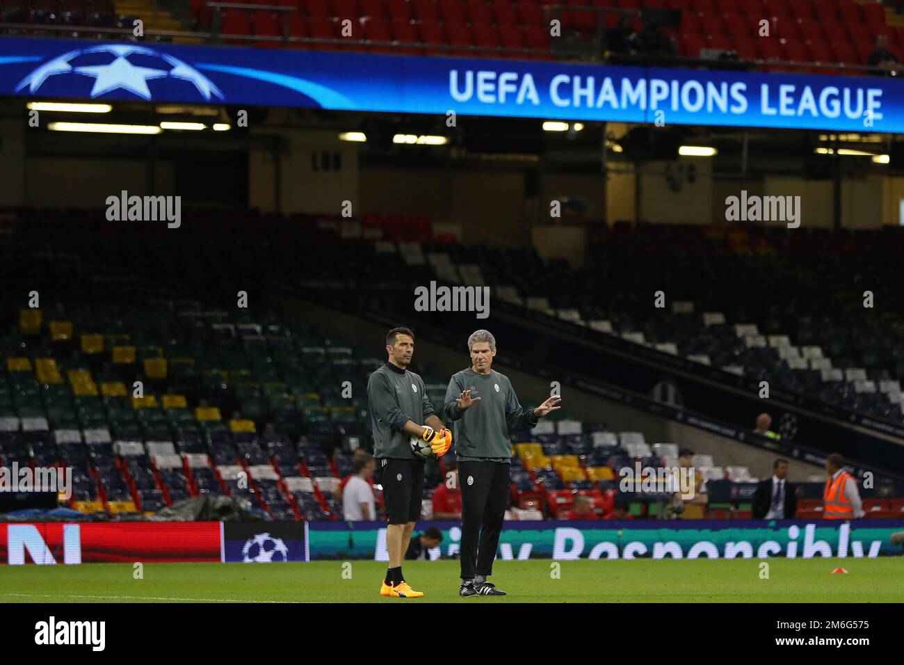 Gianluigi Buffon of Juventus and Juventus goalkeeping coach - Juventus ...