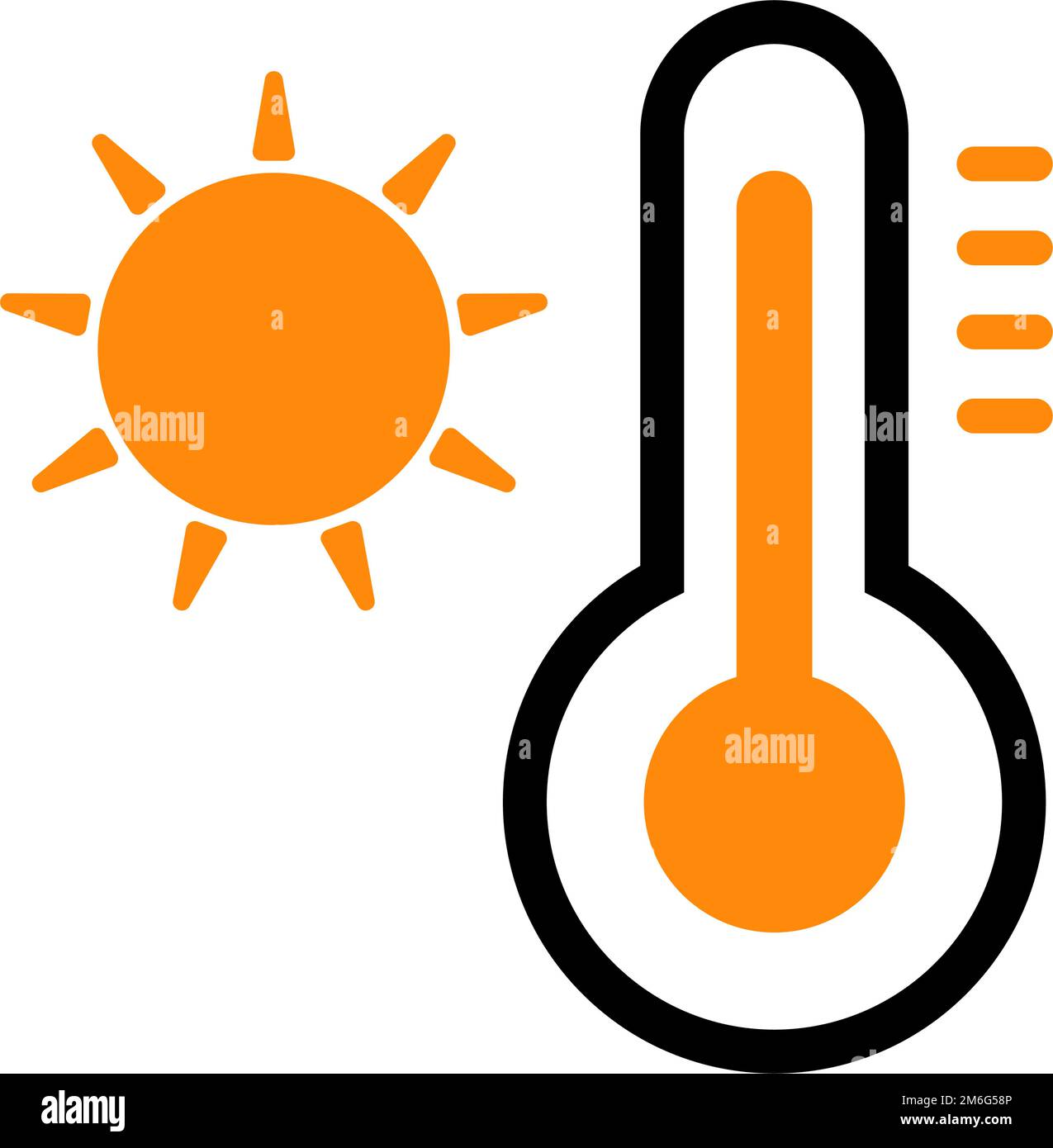 Red extreme heat weather warning Stock Vector Images - Alamy