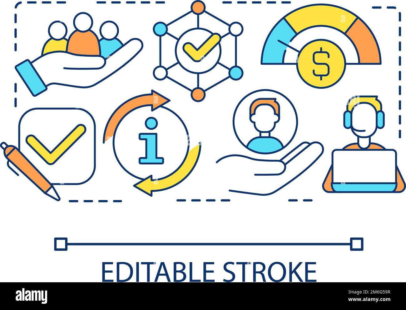 Professional customer service logo Stock Vector Images - Alamy