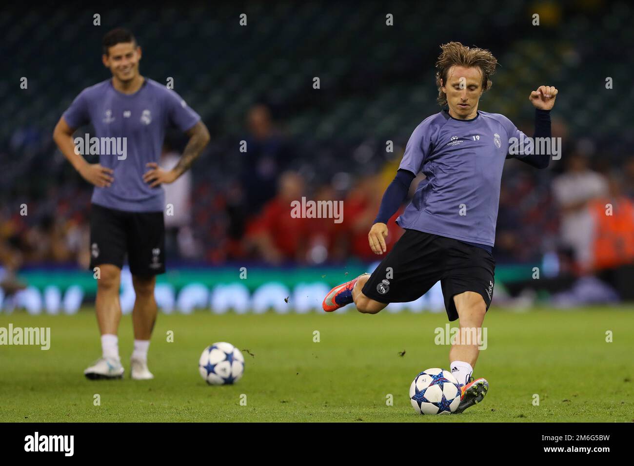 Luka Modric of Real Madrid - Real Madrid training ahead of the UEFA ...