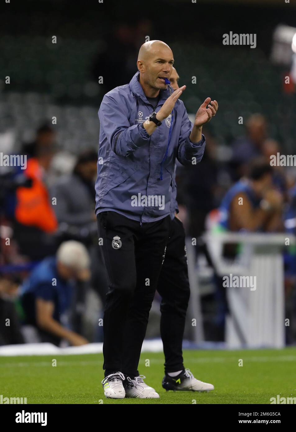 Head Coach of Real Madrid, Zinedine Zidane - Real Madrid training ahead ...