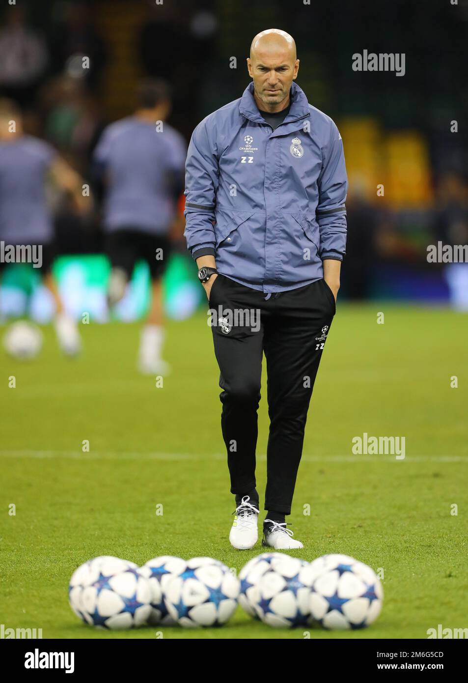 Head Coach of Real Madrid, Zinedine Zidane - Real Madrid training ahead ...