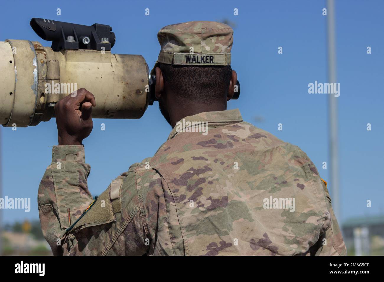 U.S. Army Spc. Samuel Walker, an armored vehicle crewmember with the ...