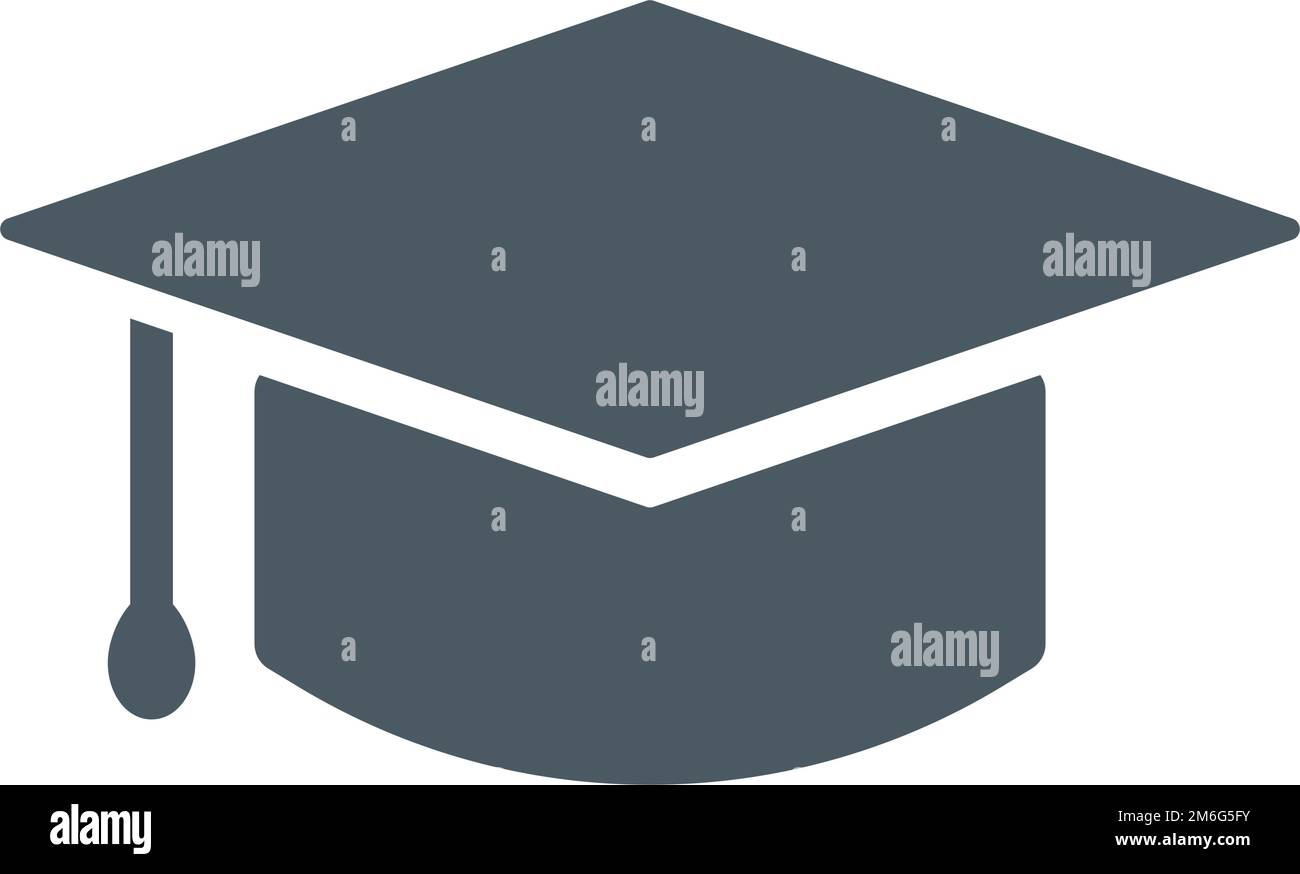 Education silhouette icon. Graduation. square academic cap. Editable ...