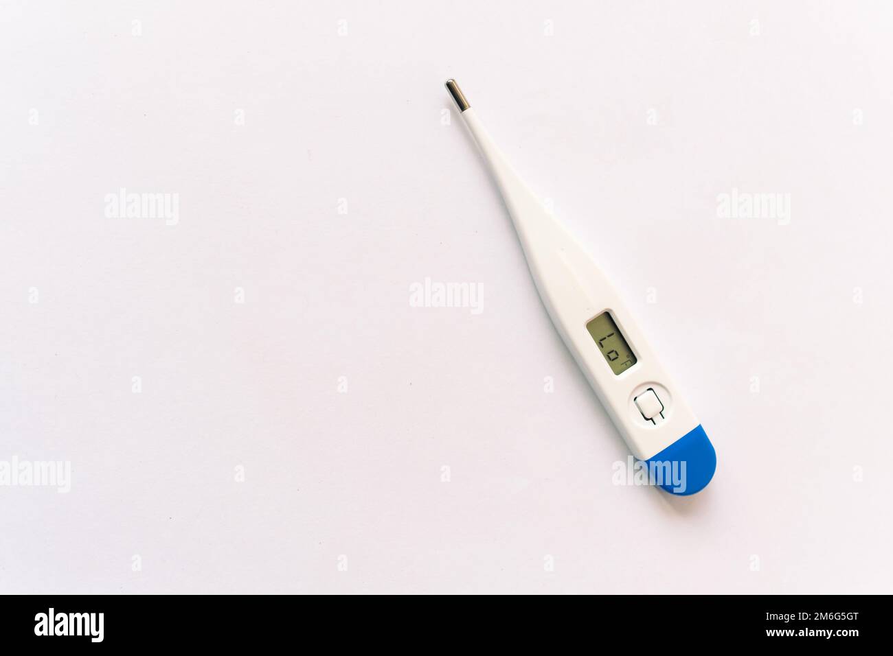 thermometer isolated on white. Fever diagnostic and healthcare concept Stock Photo - Alamy