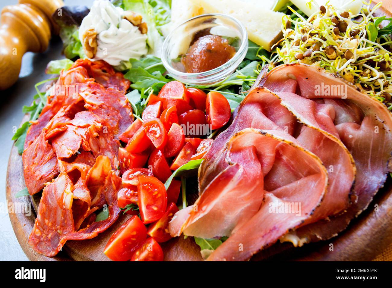 Italian antipasti in Naples. The antipasto is a type of starter typical ...