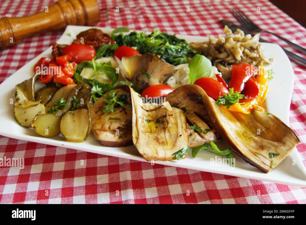 Italian antipasti in Naples. The antipasto is a type of starter typical ...