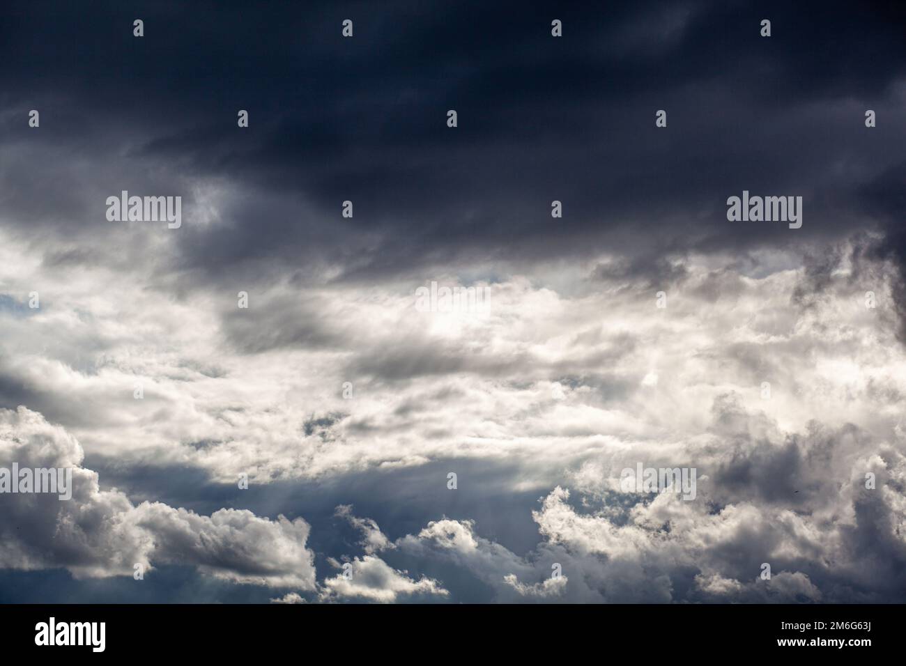 Dramatic sky with grey clouds over the city before the storm Stock ...