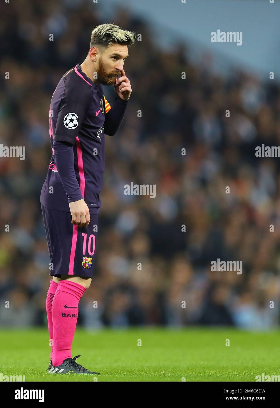 Lionel Messi of Barcelona - Manchester City v Barcelona, UEFA Champions ...