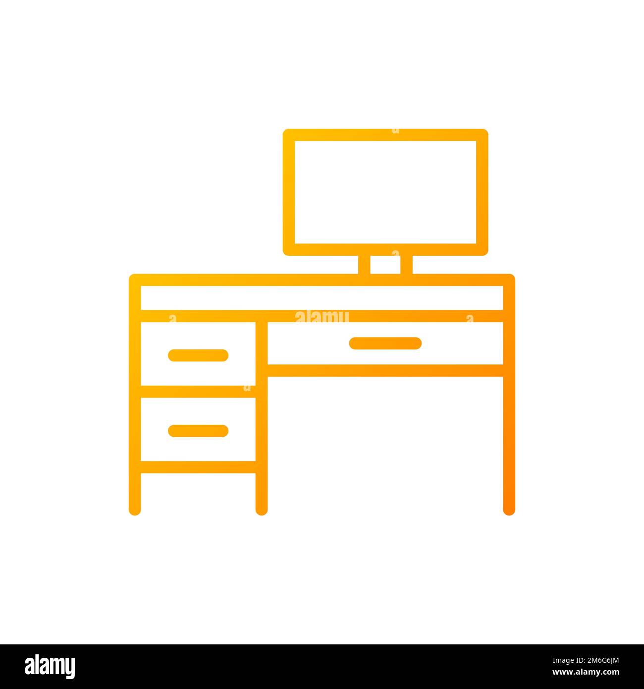 Writing table pixel perfect gradient linear vector icon Stock Vector ...