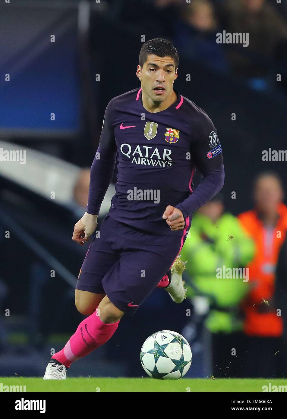Luis Suarez of Barcelona - Manchester City v Barcelona, UEFA Champions ...