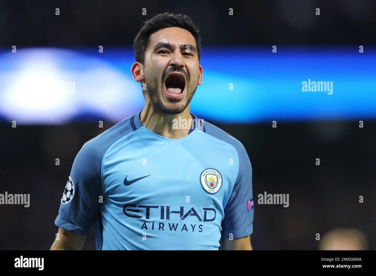 Ilkay Gundogan of Manchester City celebrates after scoring the ...