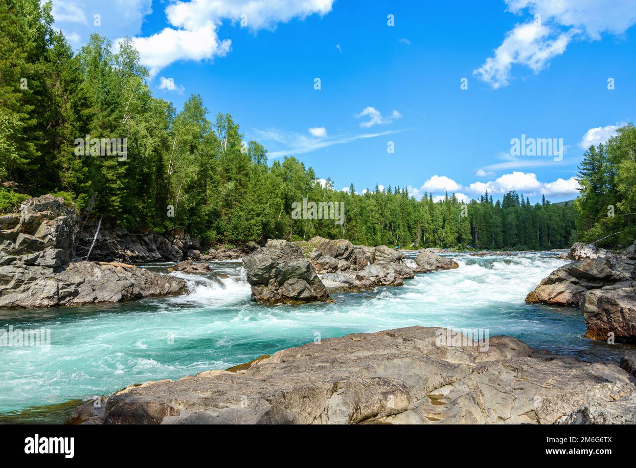 Rapid flow of mountain river water Stock Photo - Alamy