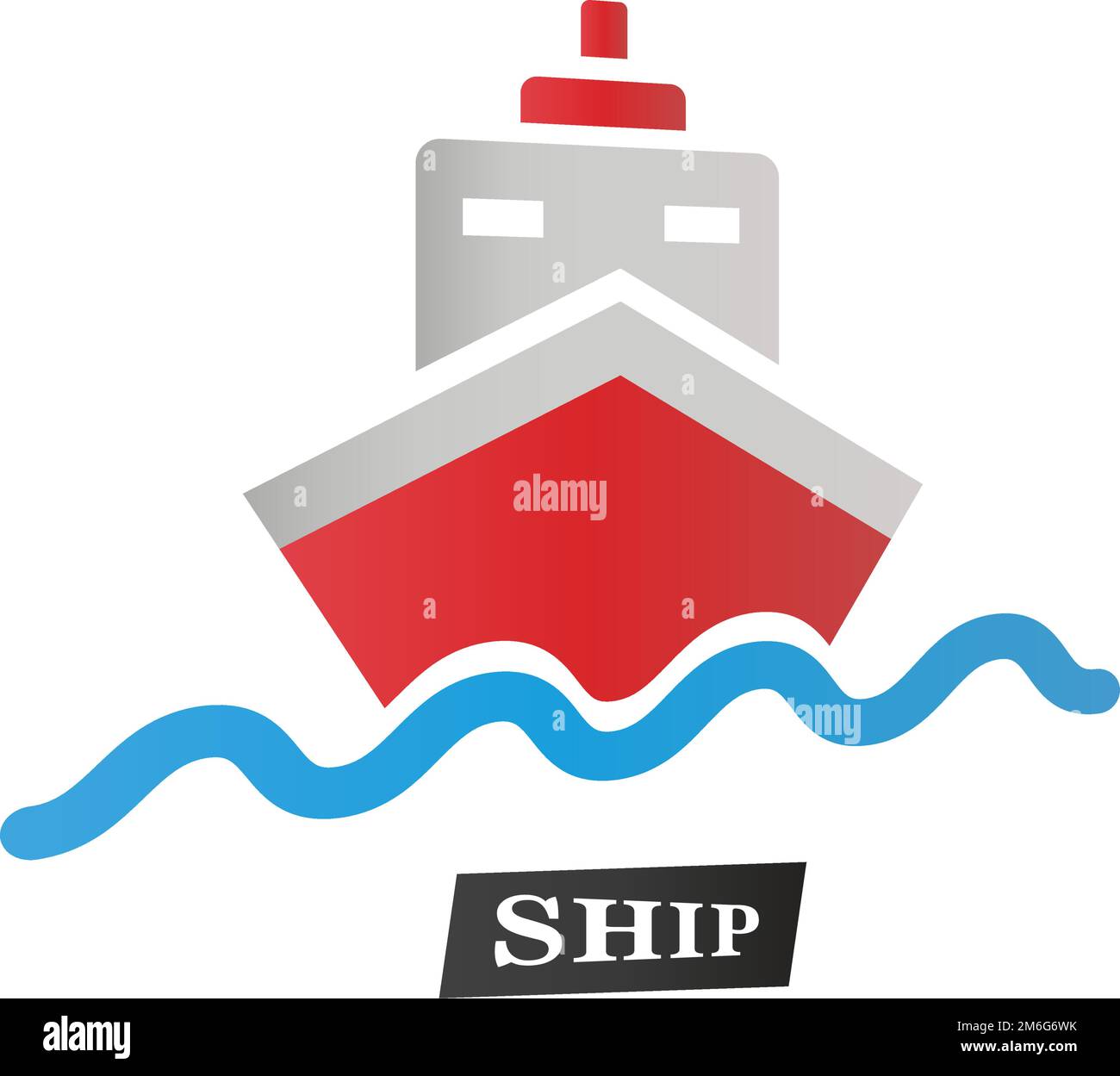 Cruise ship icon. Shipping. Editable vector Stock Vector Image & Art ...