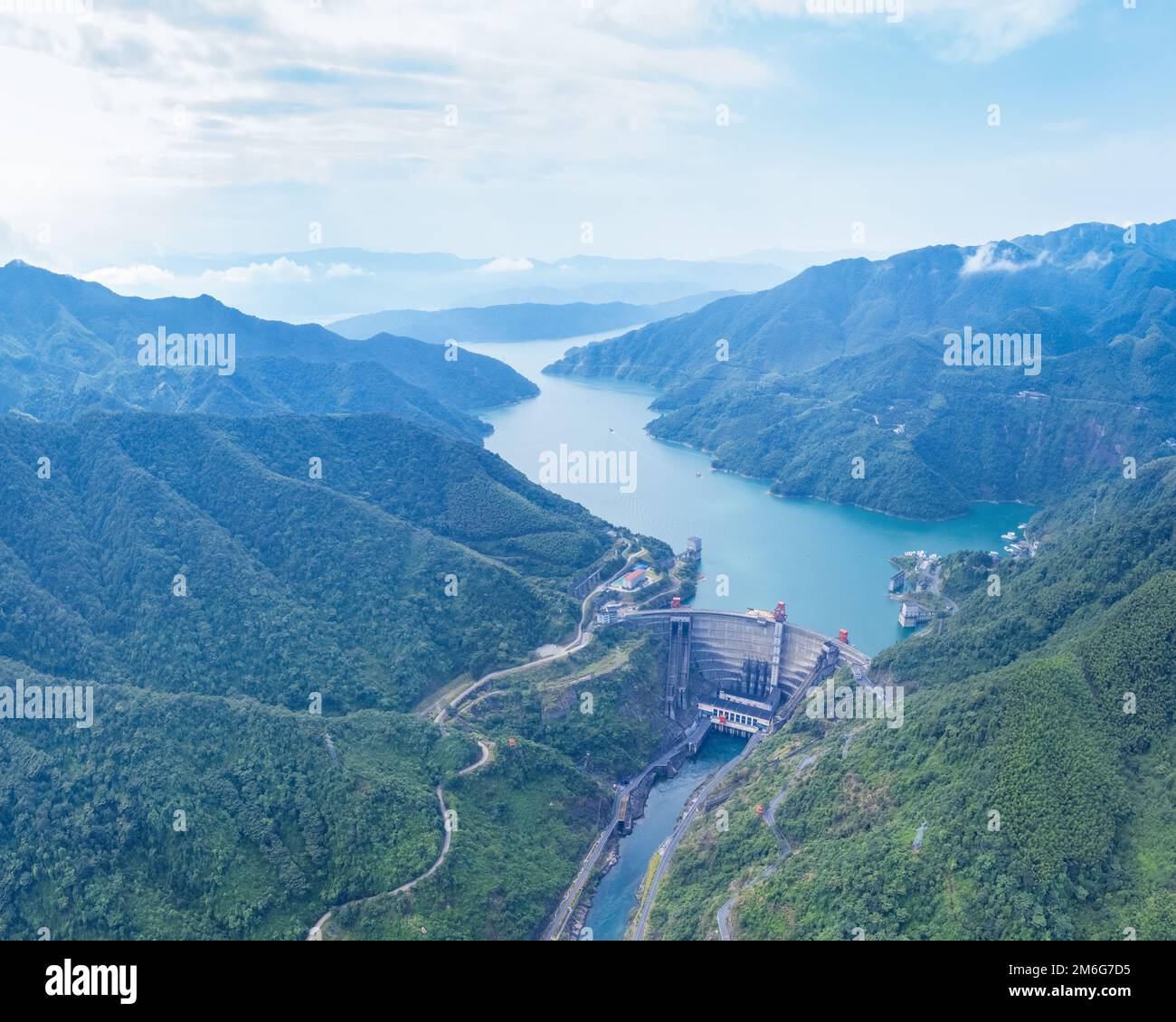 Hydroelectric power plant river aerial hi-res stock photography and ...