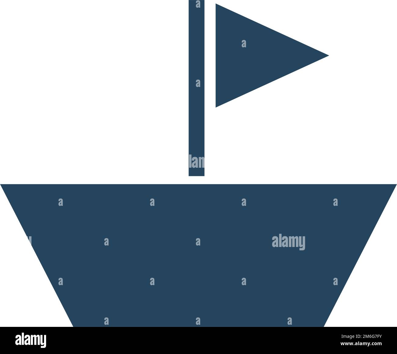 Boat icon with flag. Sailboat. Editable vector Stock Vector Image & Art ...