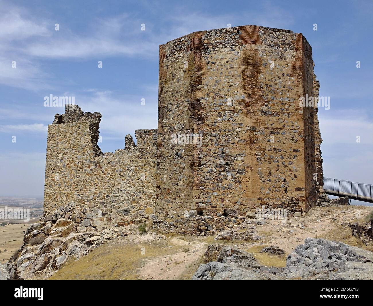 Historic castle in Magacela, Extremadura - Spain Stock Photo - Alamy