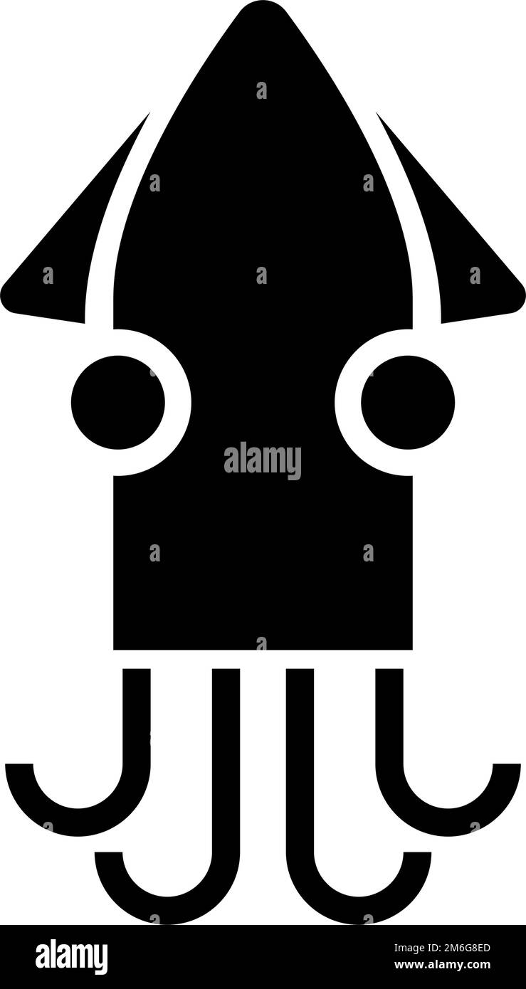 Pop squid silhouette icon. Editable vector Stock Vector Image & Art - Alamy