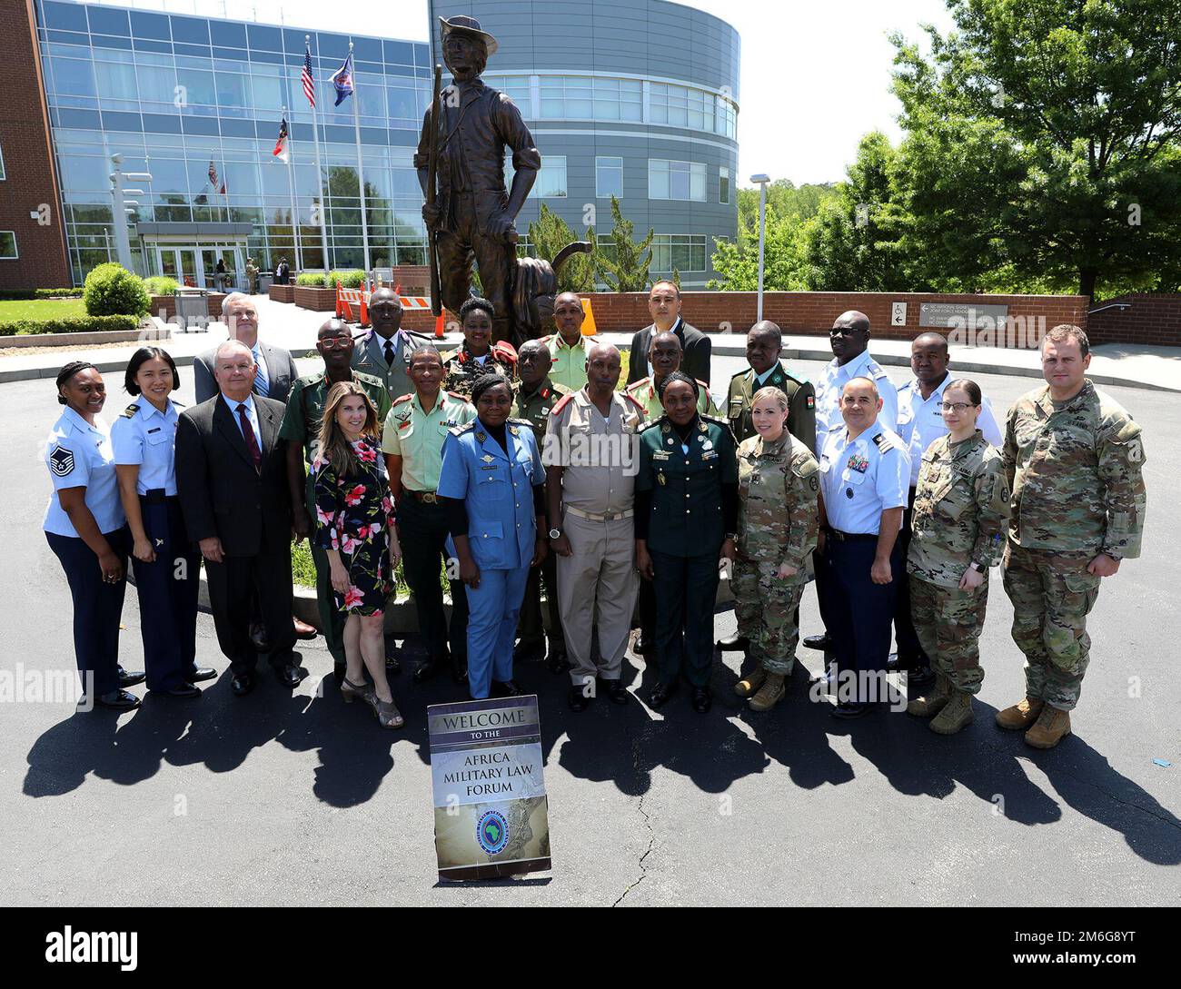 Members of the African Military Law Forum Advisory Council pose at the ...