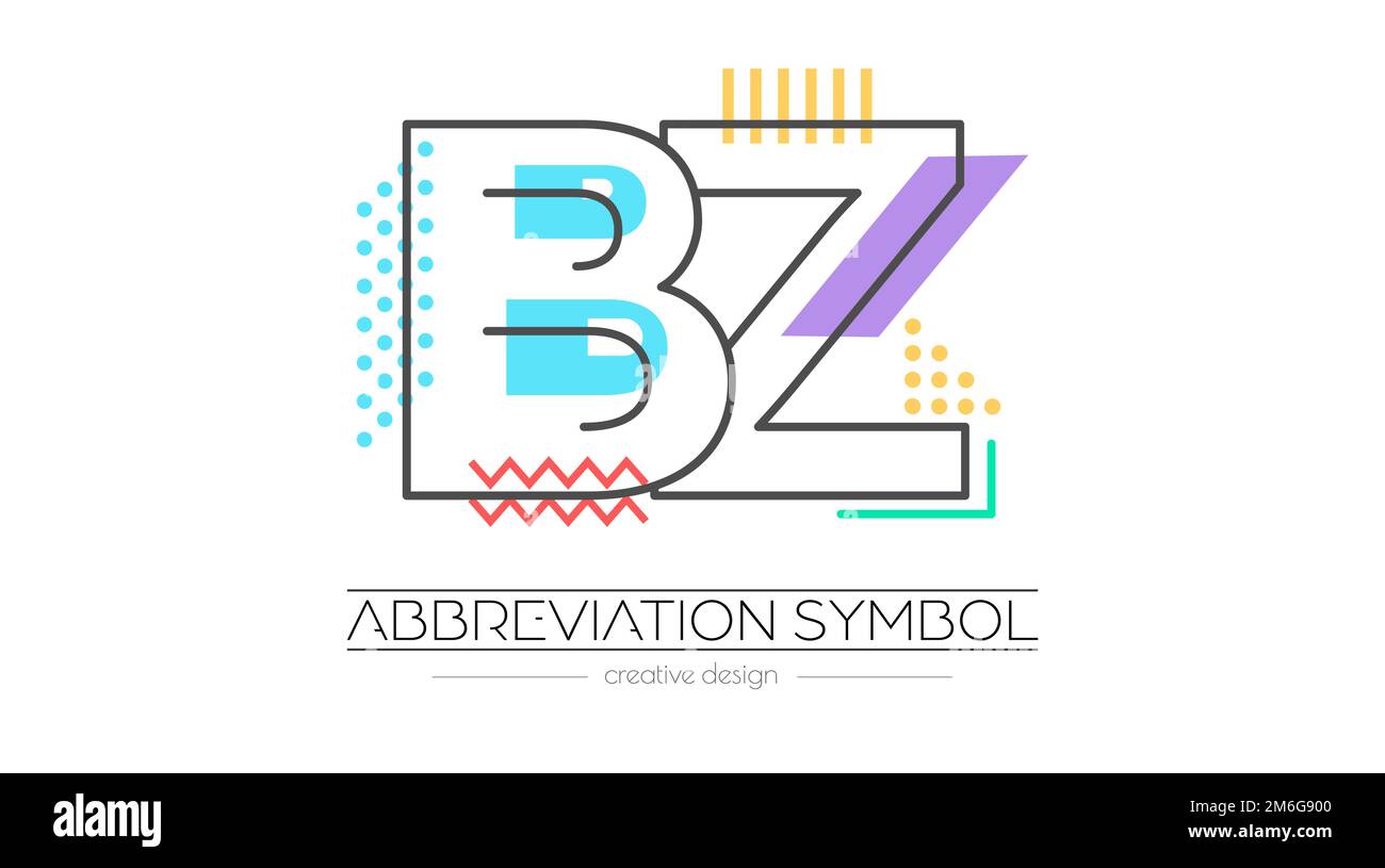 Letters B and Z. Merging of two letters. Initials logo or abbreviation ...