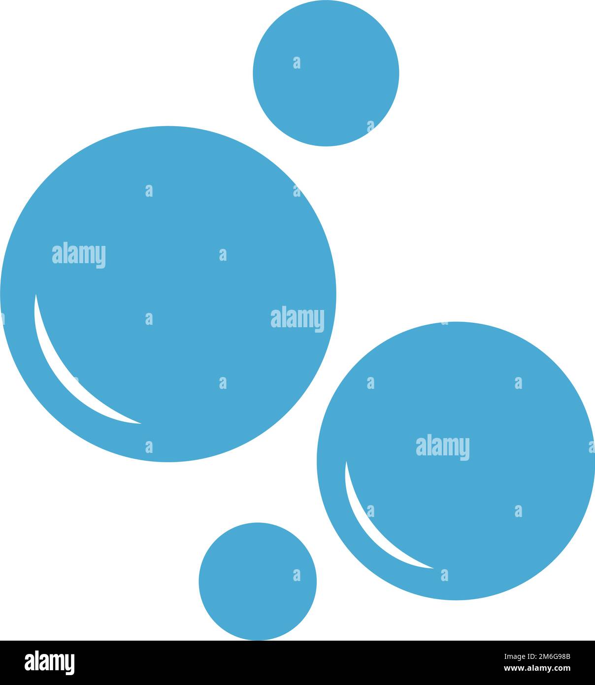 Blue bubble icon. Soap and wash. Editable vector Stock Vector Image ...