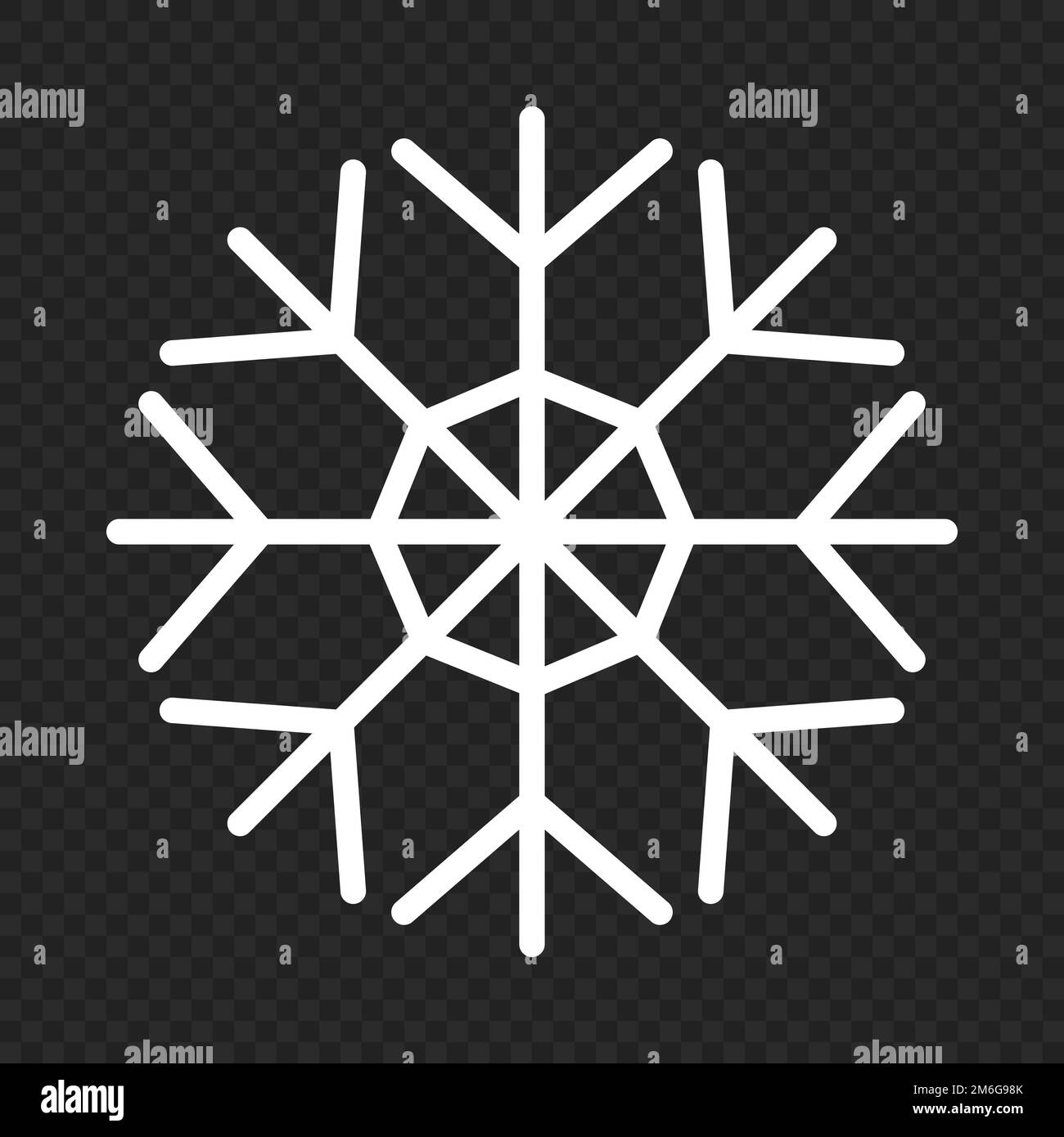 Snowflake icon. Ice crystal. Editable vector Stock Vector Image & Art ...