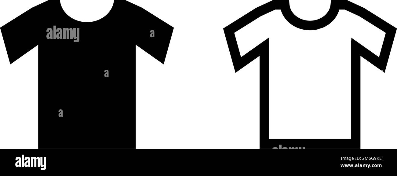 Crew neck t-shirt icon set. Editable vector Stock Vector Image & Art ...