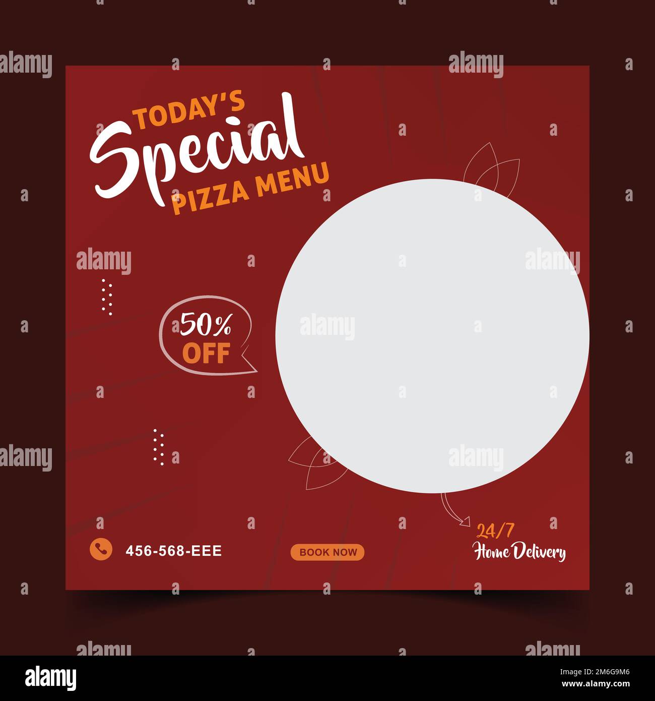 food restaurant menu social media post template Stock Vector Image ...