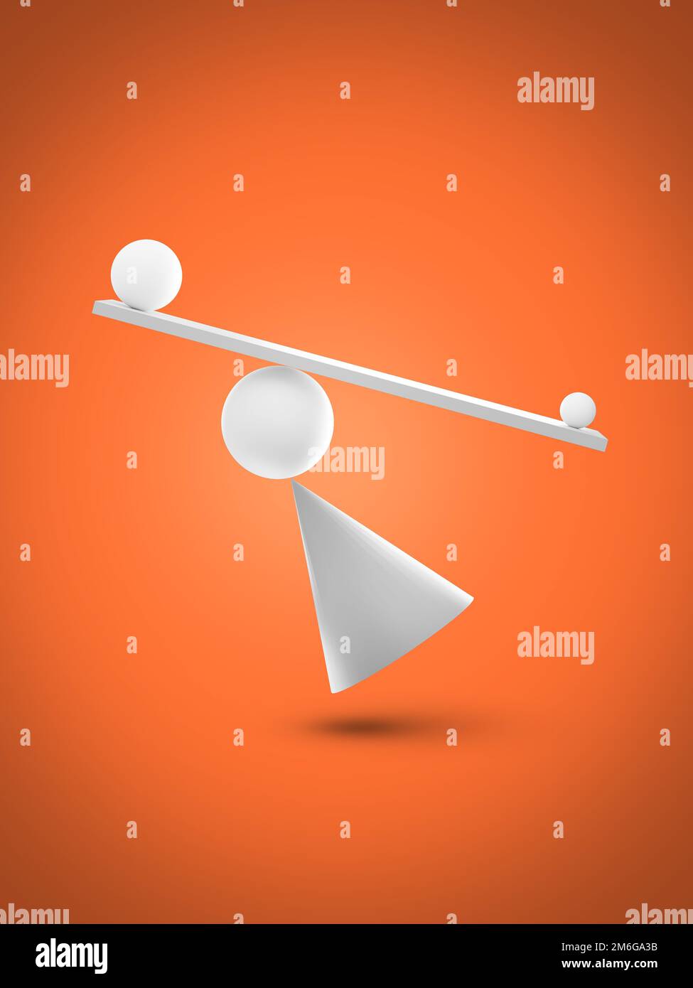 Perfect Balance between various 3D shapes - Concept 3D Illustration ...