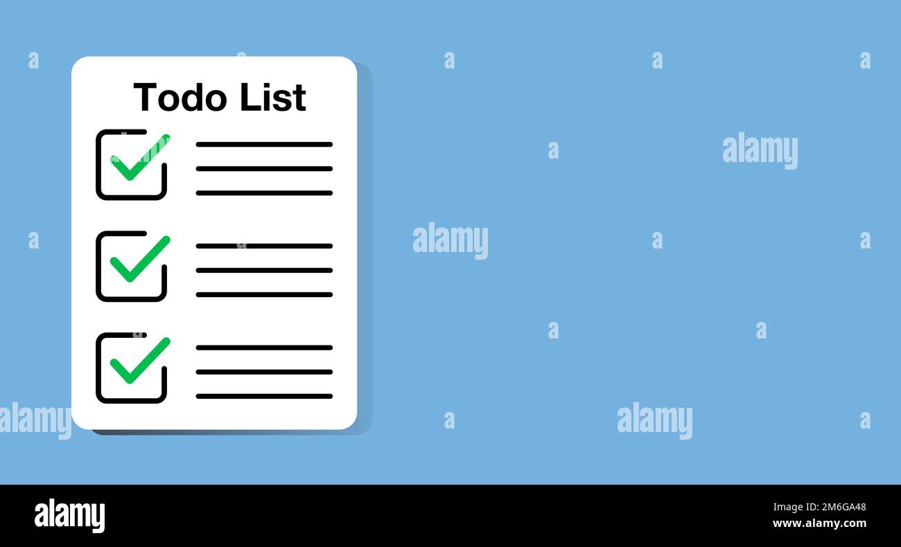 To-do list and blue background. Editable vector Stock Vector Image ...