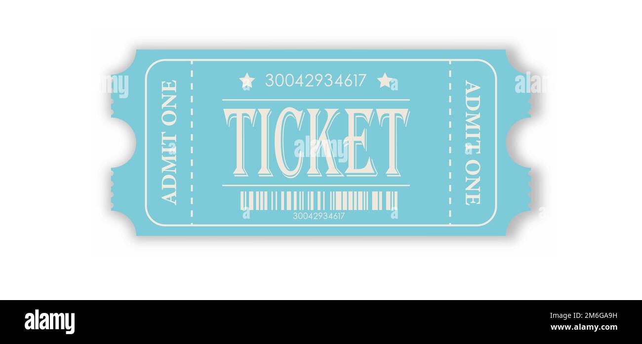 Ticket. Vector illustration for websites, applications, cinemas, clubs ...