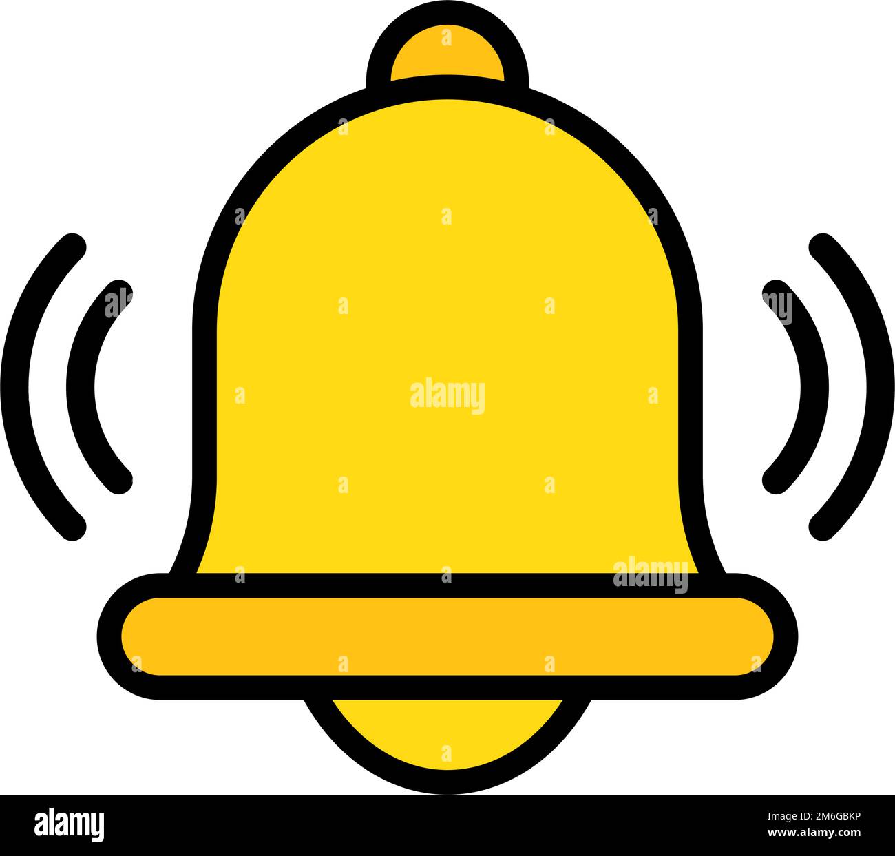 Vibrating bell icon. Notification and contact. Jingle icon. Editable ...