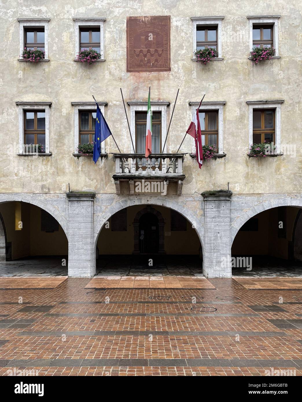 Old houses on a street in riva del garda Stock Photo - Alamy