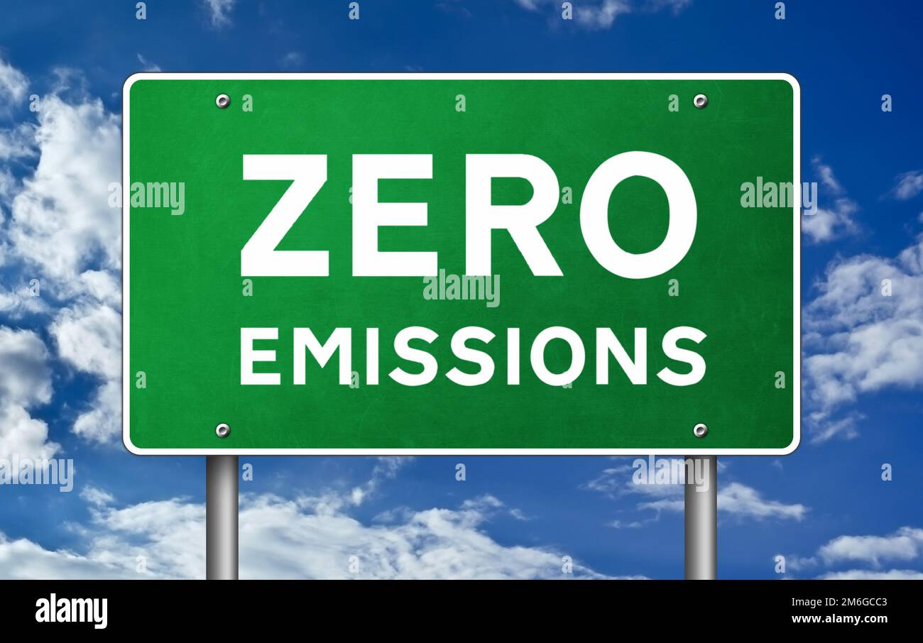 ZERO EMISSIONS - road sign message Stock Photo - Alamy ZERO EMISSIONS - road sign message Stock Photo - Alamy