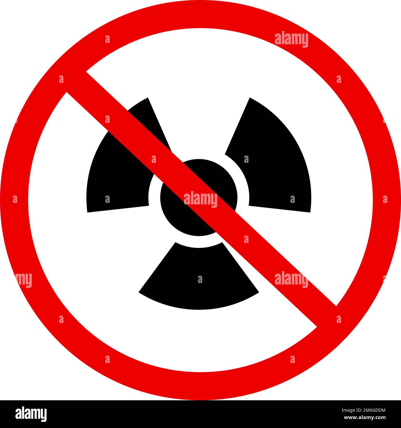 Nuclear weapons use prohibition sign. Editable vector Stock Vector ...