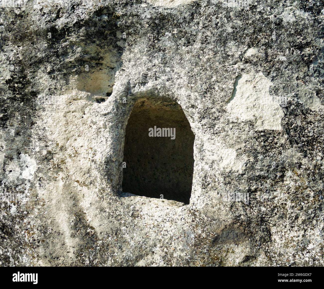 Entrance to man-made cave Stock Photo - Alamy