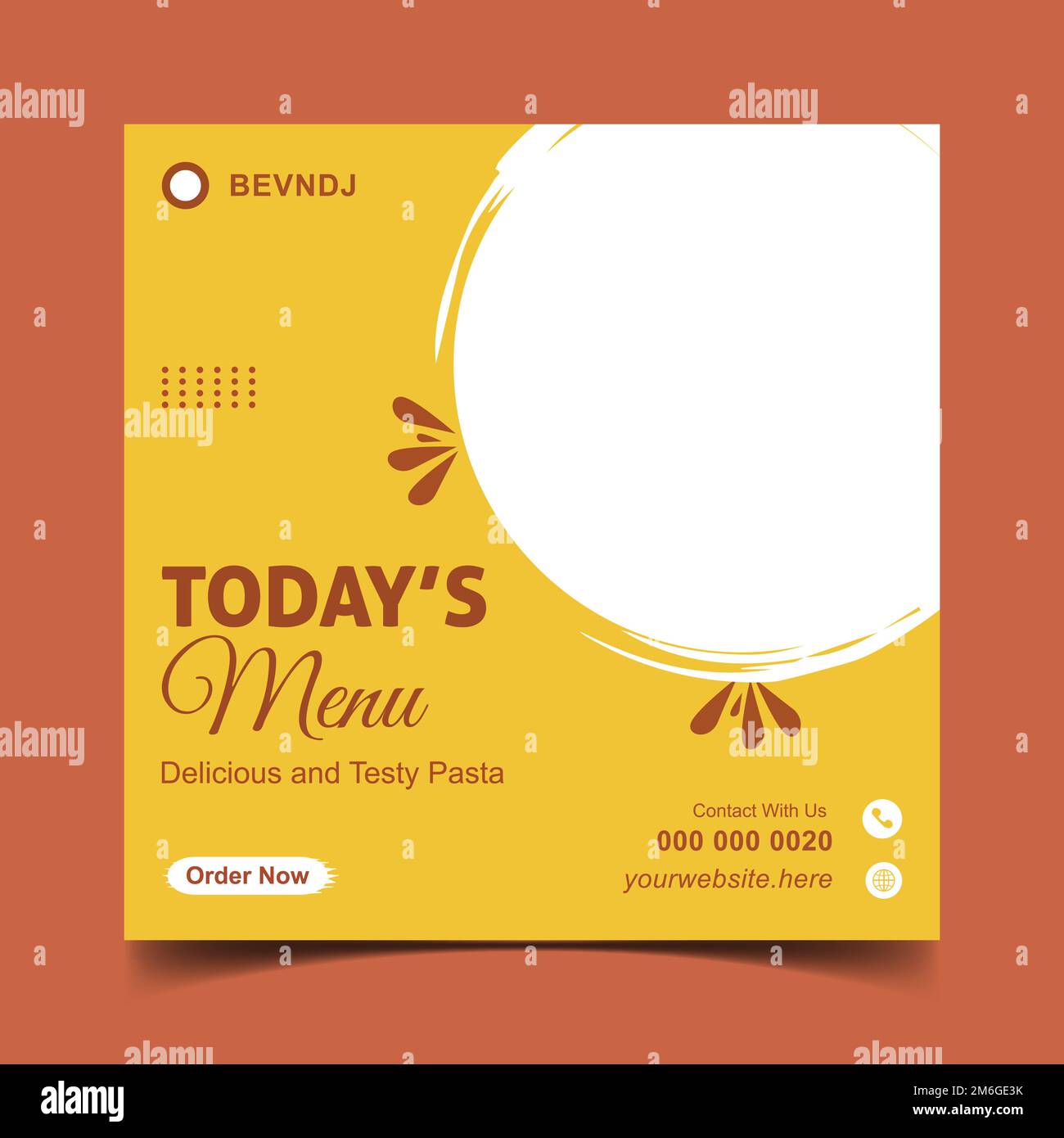food restaurant menu social media post template Stock Vector Image ...