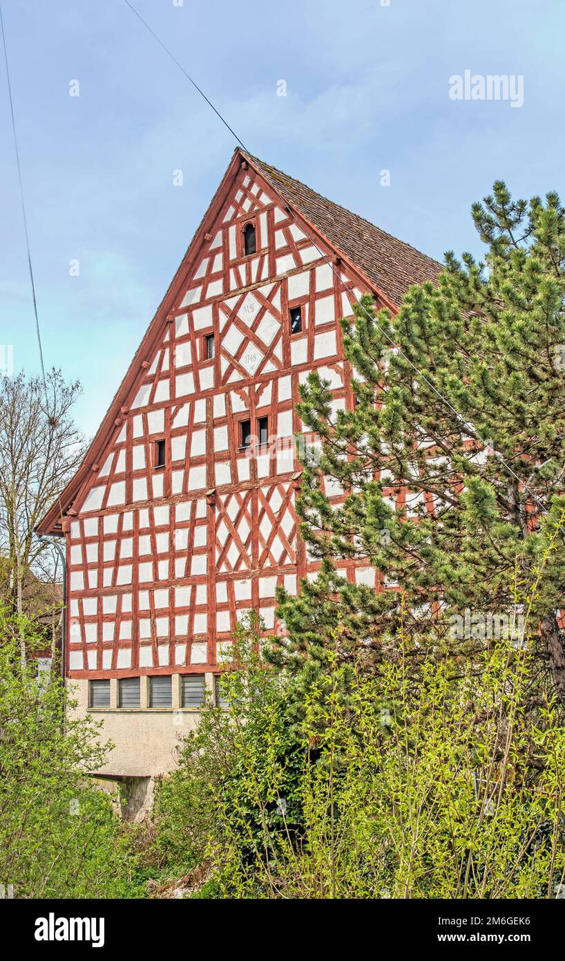 Economy building Schleitheim, Canton Schaffhausen, Switzerland Stock ...