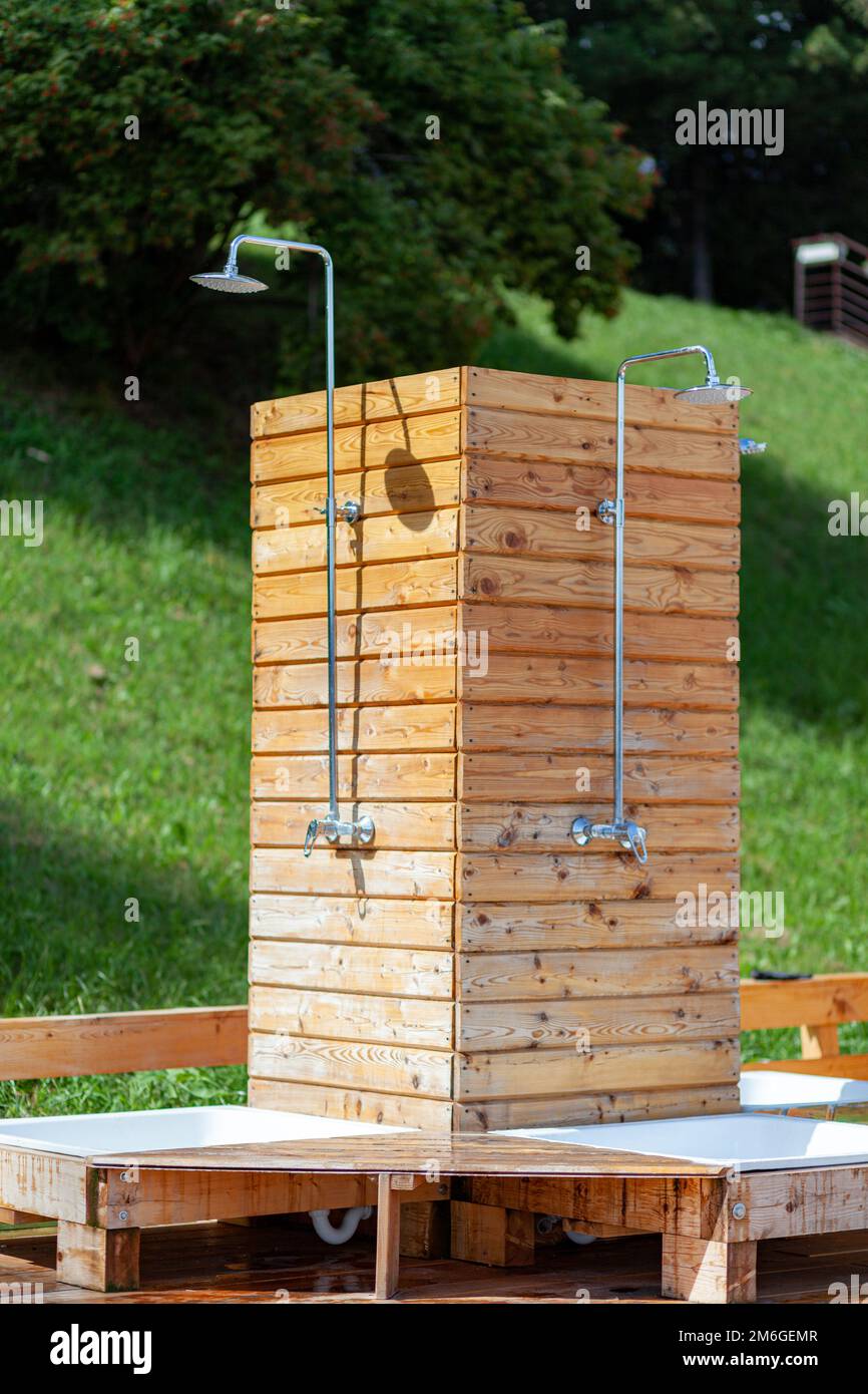 Swimming pool shower hi-res stock photography and images - Alamy