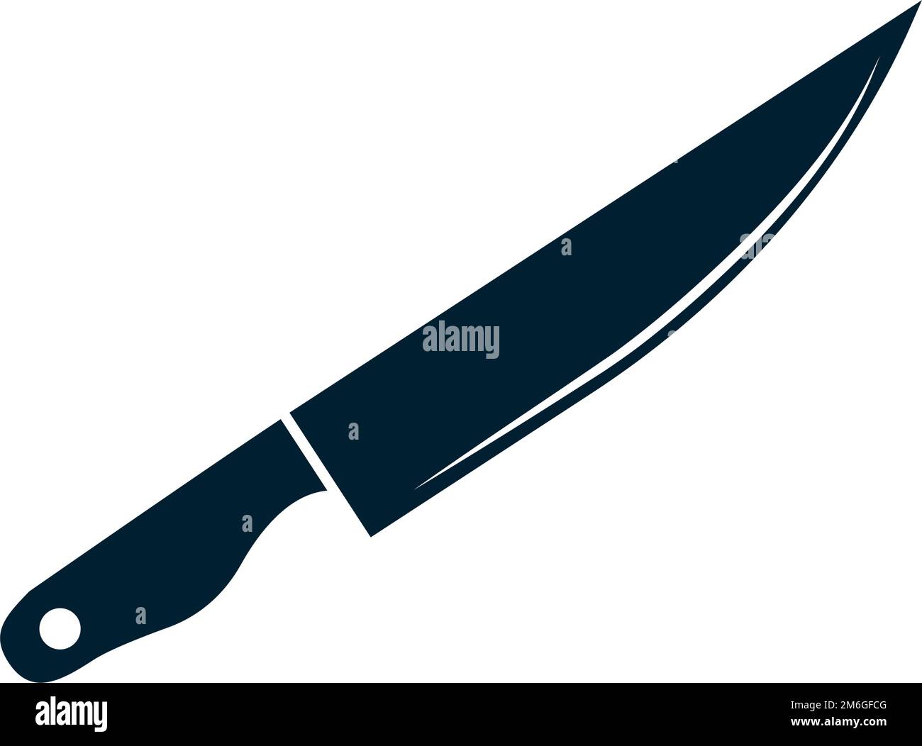 Cooking knife silhouette icon. Deadly weapon. Editable vector Stock ...