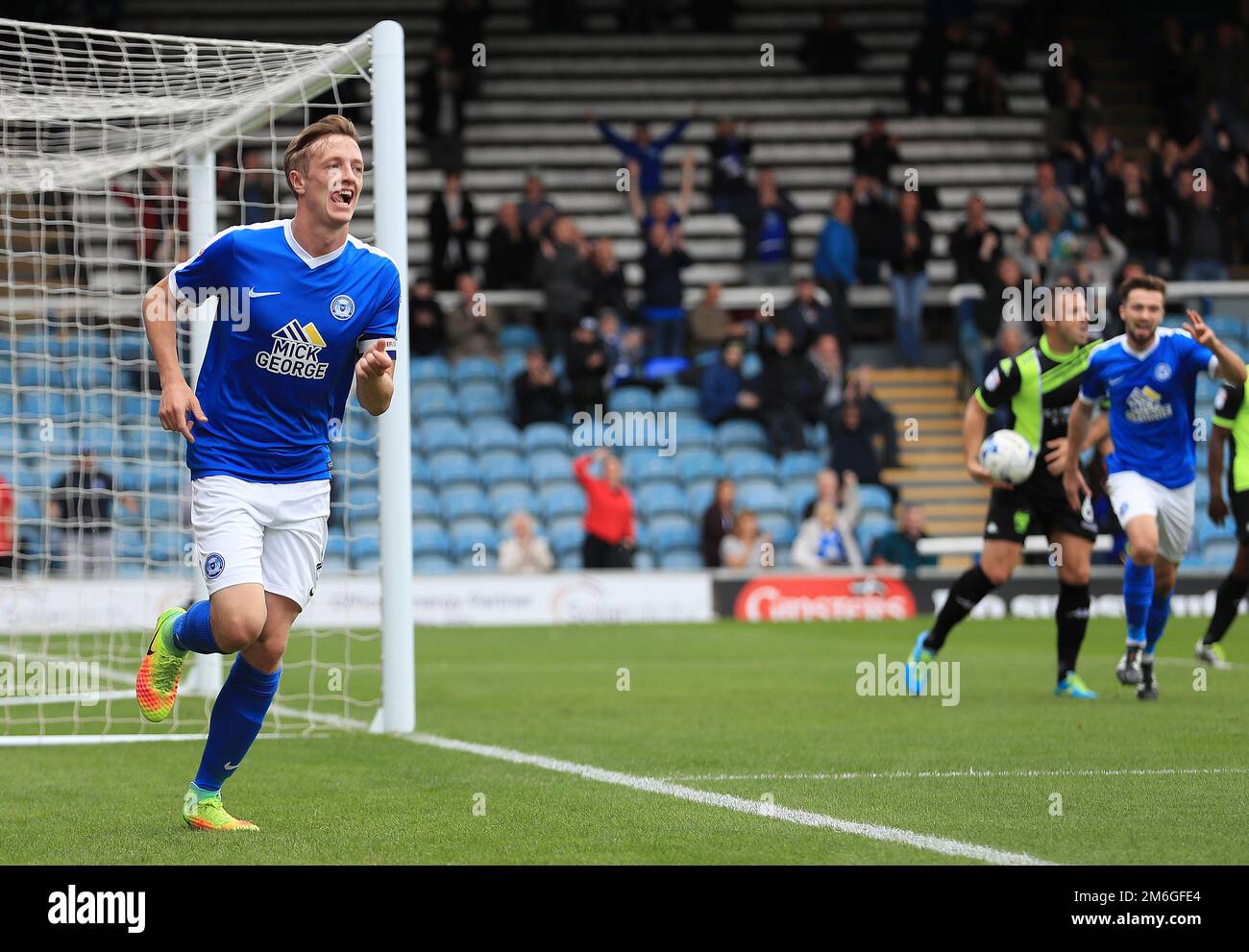 Chris Forrester of Peterborough United celebrates after scoring making ...