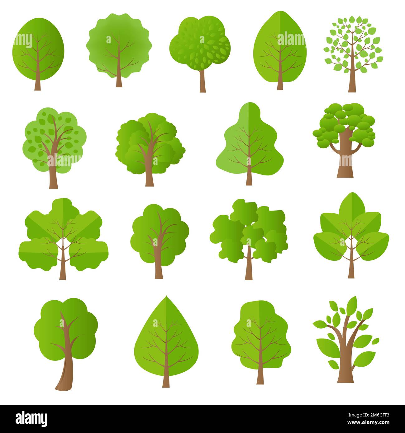 Green tree set hi-res stock photography and images - Alamy