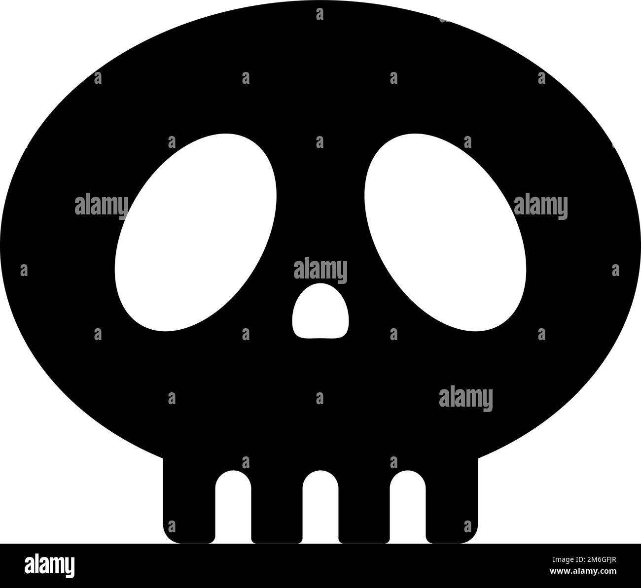 Pop skull silhouette icon. Editable vector Stock Vector Image & Art - Alamy