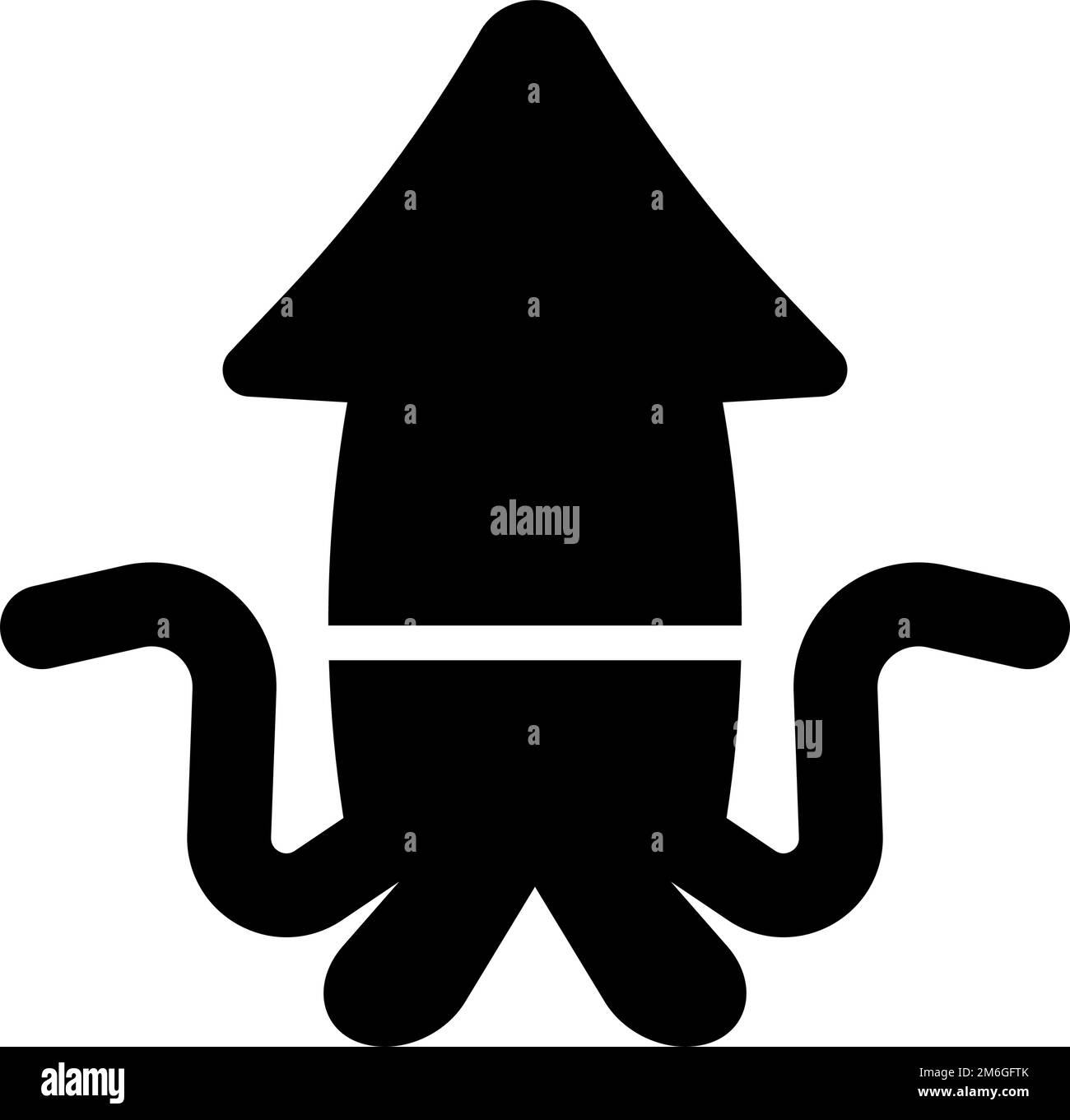 Simple squid silhouette icon. Editable vector Stock Vector Image & Art ...