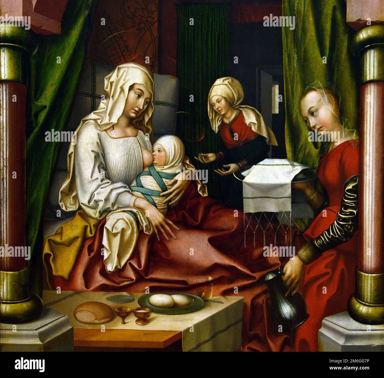 Birth Of The Virgin (1512) Painter: Hans Fries (lived around 1460—1523). Swiss, Switzerland ...